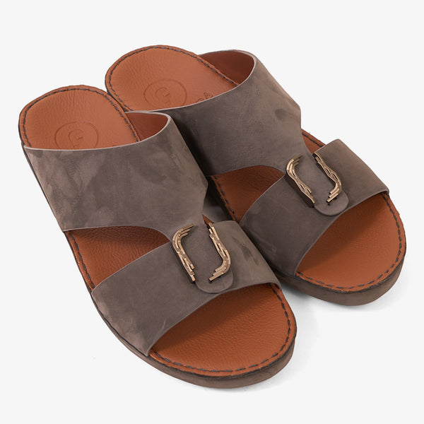 BUY FARADA MODERN PREMIUM SUEDE ARABIC SANDALS GREY
