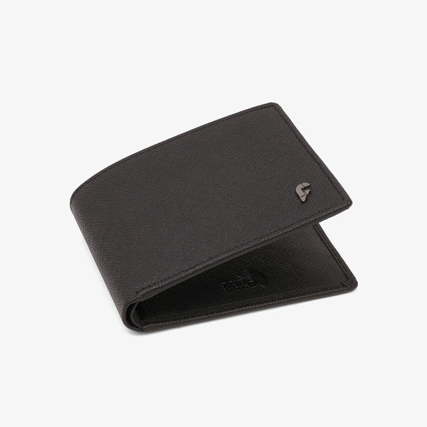 BUY FARADA CLASSIC BIFOLD WITH F LOGO WALLET BLACK